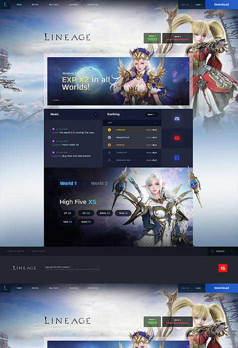 Lineage 2 Game Website Templates and best StressWeb themes | Templstock.com