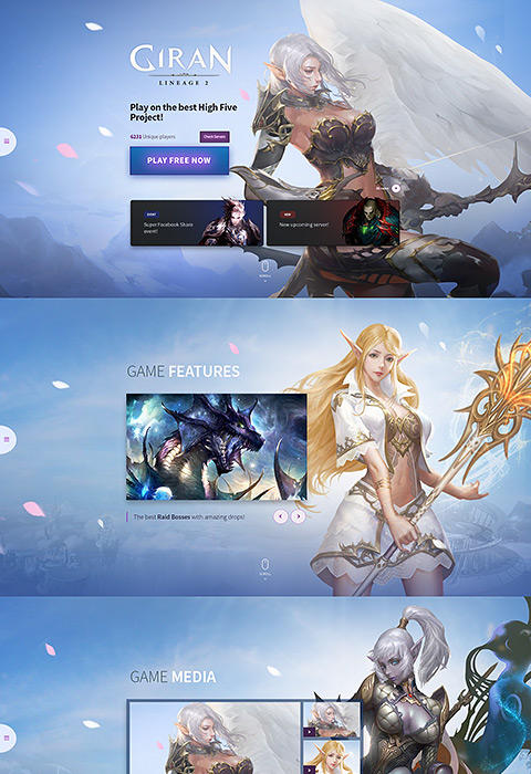 Lineage 2 Game Website Templates and best StressWeb themes | Templstock.com